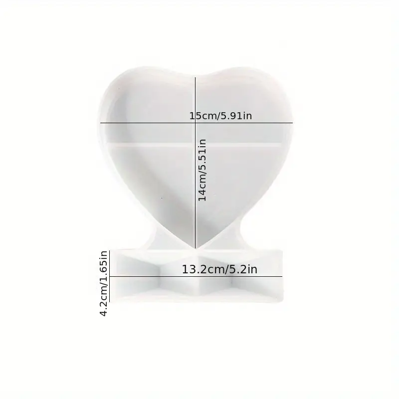 RESIN HEART STAND MOLD( LARGE) | Jingles