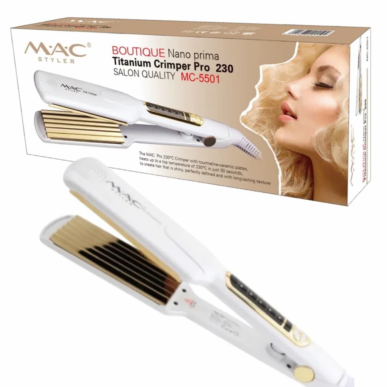 MAC STYLER BOUTIQUE NANO PRIMA TITANIUM CRIMPER MC- 5501 | Jingles
