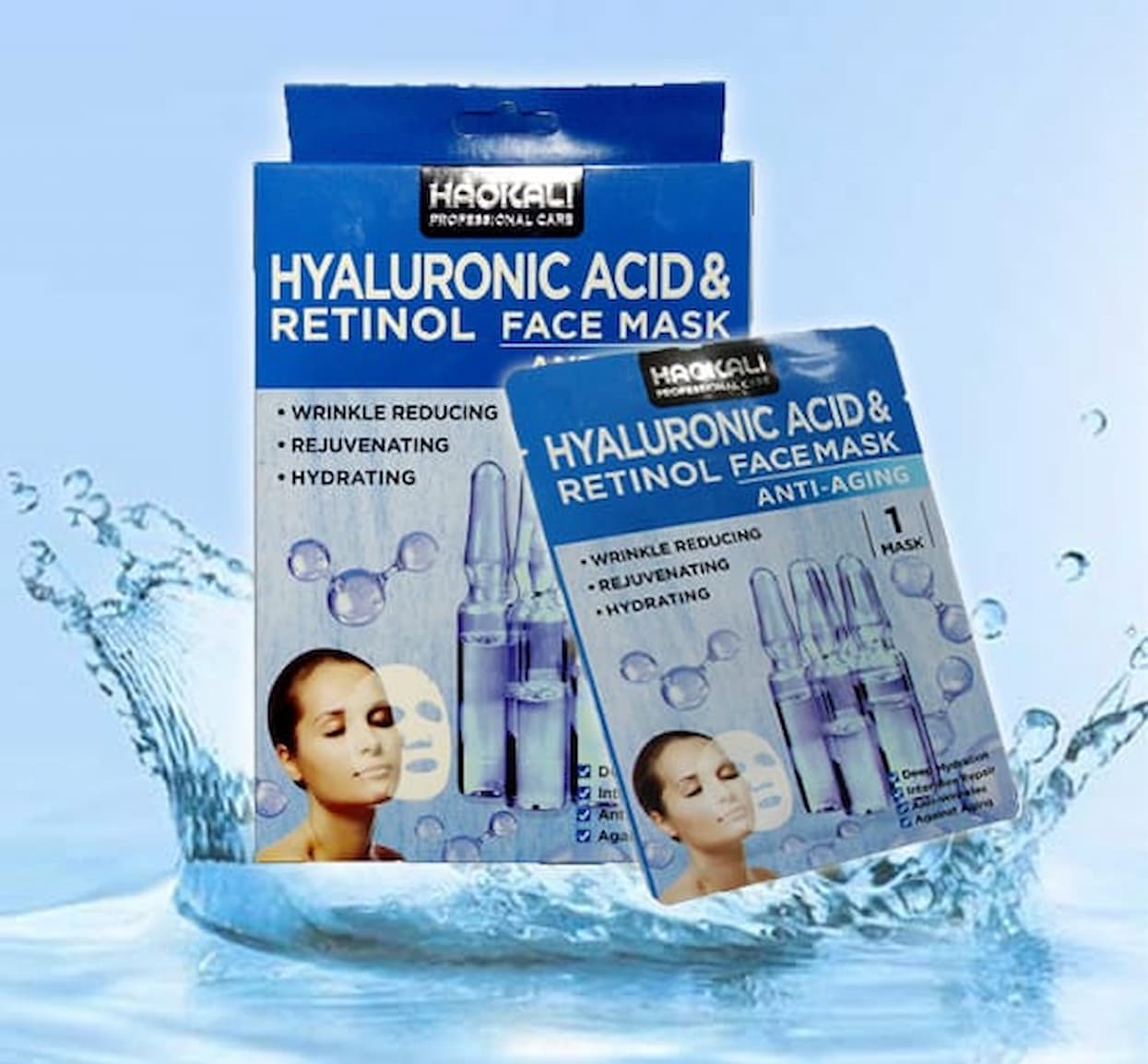 HAOKALI HYALORONIC ACID & RETINOL FACE MASK | Jingles